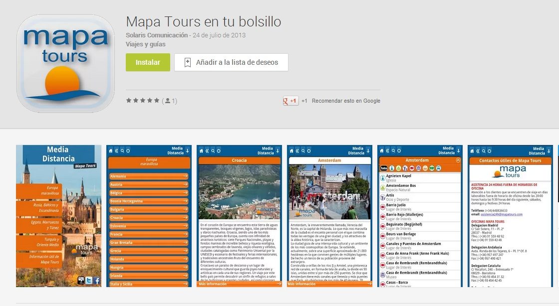 Mapa Tours Lanza Una Aplicación Movil Gratuita Para Android Y Apple
